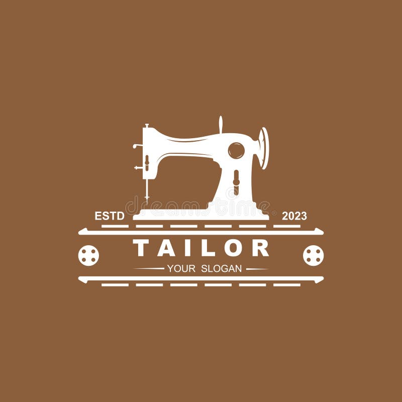 Tailor Vector Logo Design. Sewing Old Machine Icon Stock Vector ...