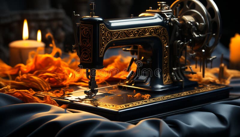 Tailor Working with Sewing Machine, Creating Fashion with Skill ...