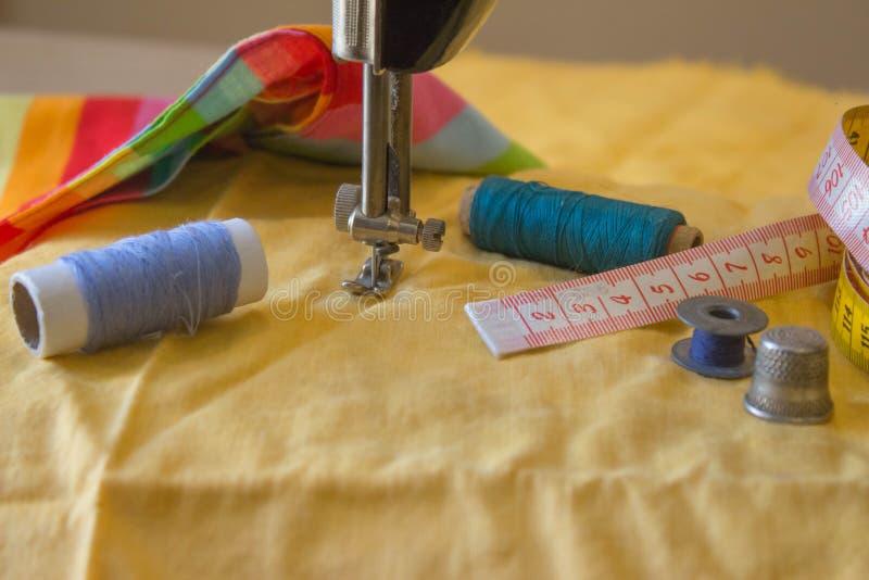 Tailor Workspace with Sewing and Handmade Tools. Tools for Sewing for ...