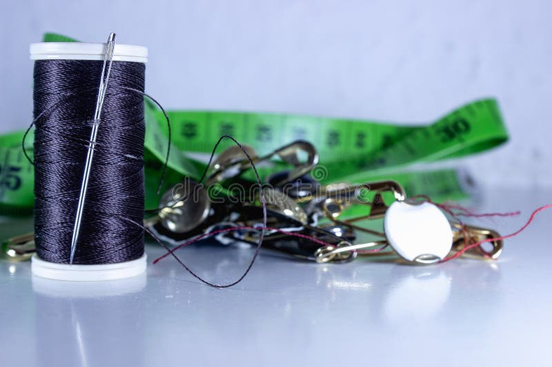 Tailoring Essentials Needle Thread Measuring Tape Stock Photos - Free ...