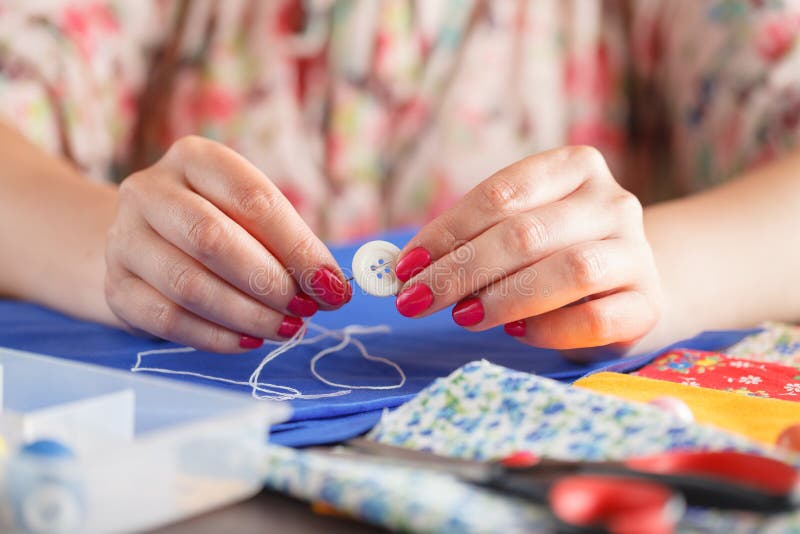 Tailoring button stock image. Image of wire, darning - 20316619