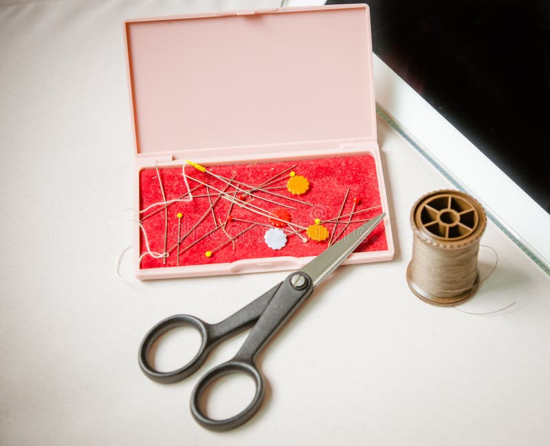 Tailoring Hobby Accessories. Sewing Craft Kit Stock Photo - Image of ...