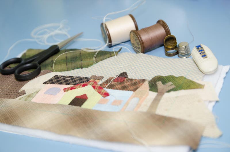 Tailoring Hobby Accessories. Sewing Craft Kit Stock Image - Image of ...