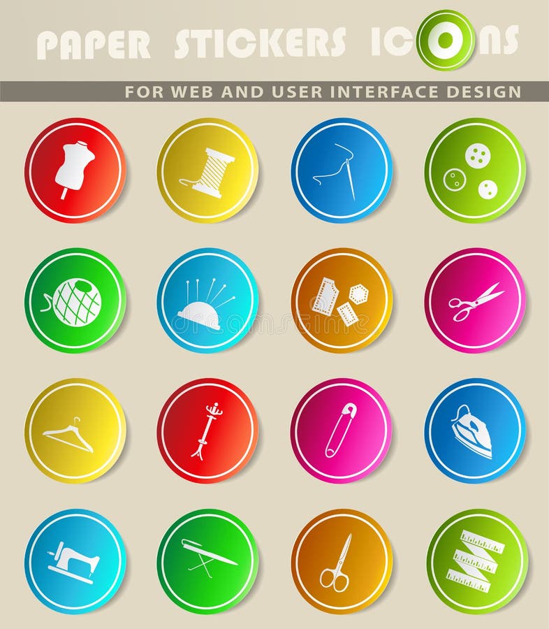 Tailoring icon set stock illustration. Illustration of color - 88822620
