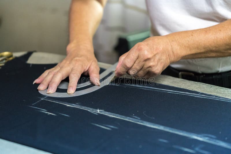 Tailoring, Patterning by Hand ,tailor Stock Image - Image of fingers ...