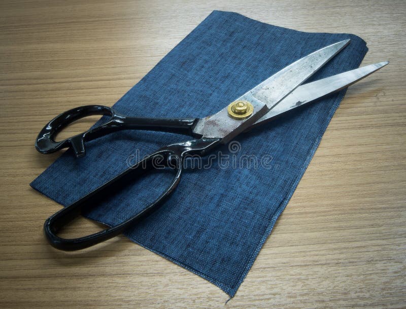 Tailoring Scissors. Large Dressmaking or Tailoring Scissors Stock Photo ...
