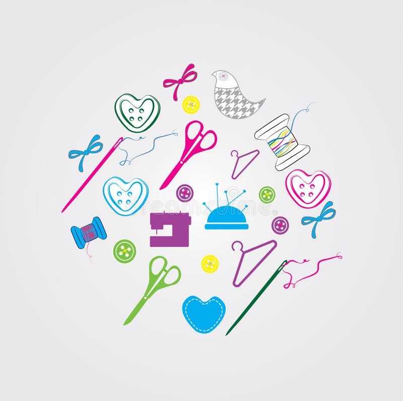 Tailoring set stock illustration. Illustration of craft - 62408311