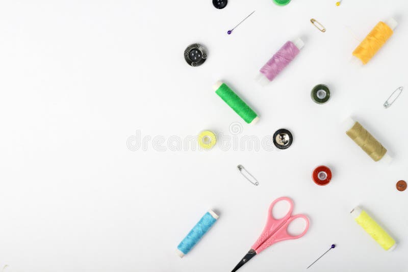 Tailoring and Sewing Concept Background with Copy Space Stock Image ...