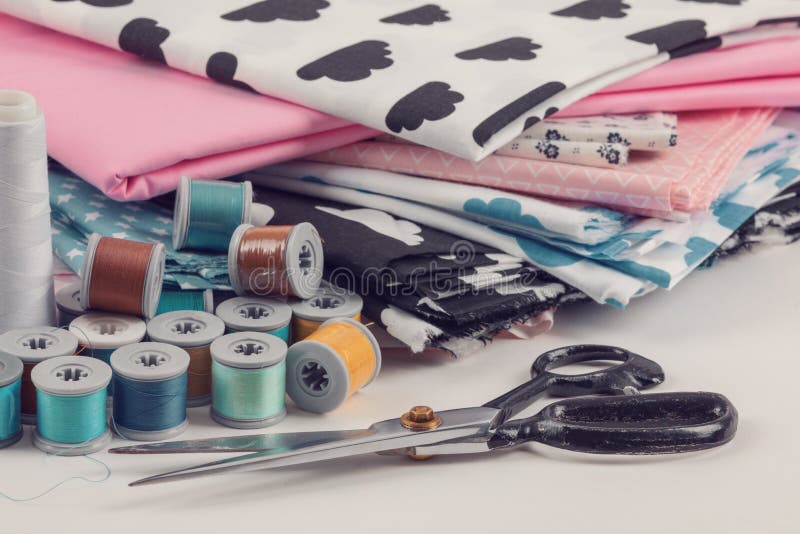 Tailoring Sewing Concept Background Stock Image - Image of linen ...