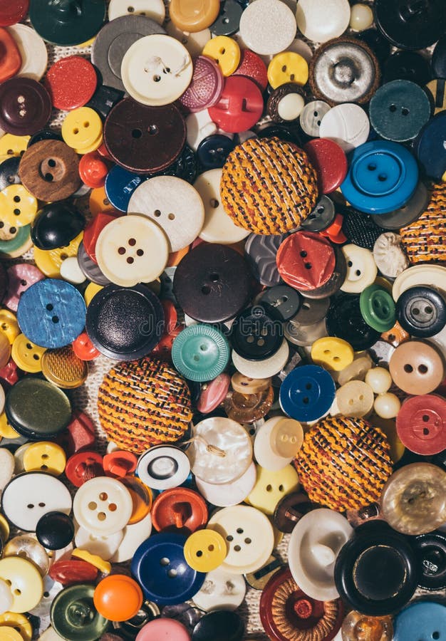 Tailoring Workshop. Set of Vintage Buttons Stock Image - Image of craft ...