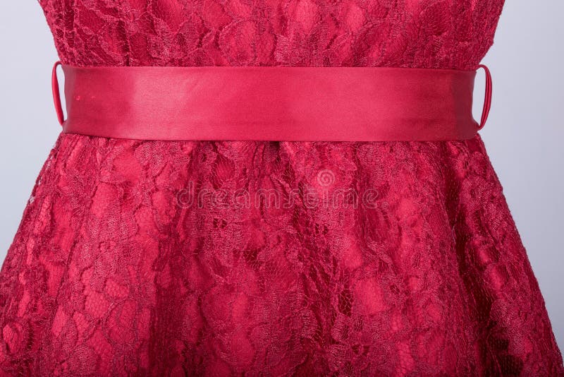 Tailors Mannequin Dressed in a Red Floral Netted Dress Stock Image ...