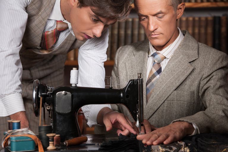 Tailors at work. stock photo. Image of necktie, tool - 33941624