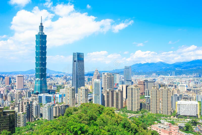 Taipei city panorama stock photo. Image of skyline, downtown - 101365988