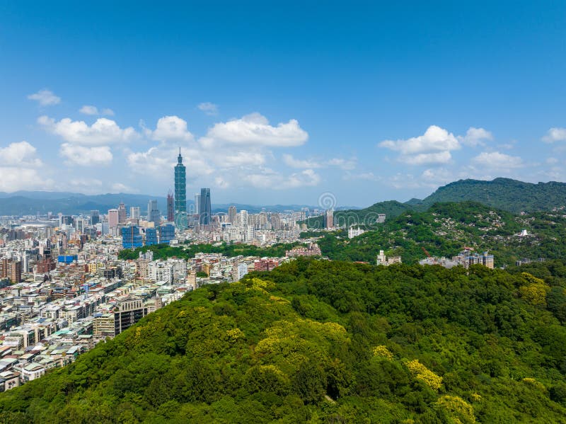 Taipei city skyline stock image. Image of viewpoint - 259715333
