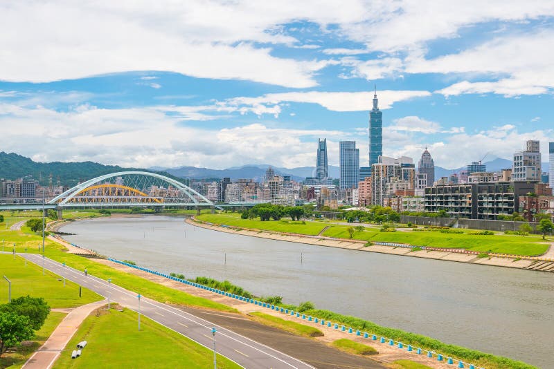 Taipei City Skyline in Taiwan Stock Photo - Image of high, city: 97692198