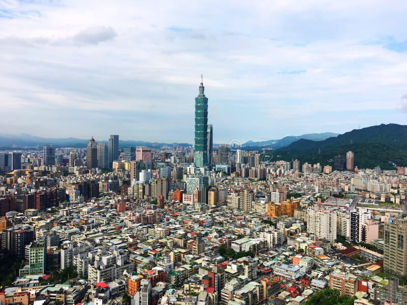 Taipei City View from Tower Stock Image - Image of taiwan, city: 148339187