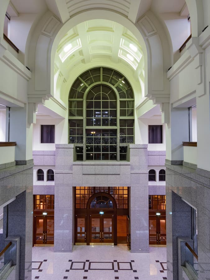 Night Interior View of the NTU Main Library Editorial Photo - Image of ...