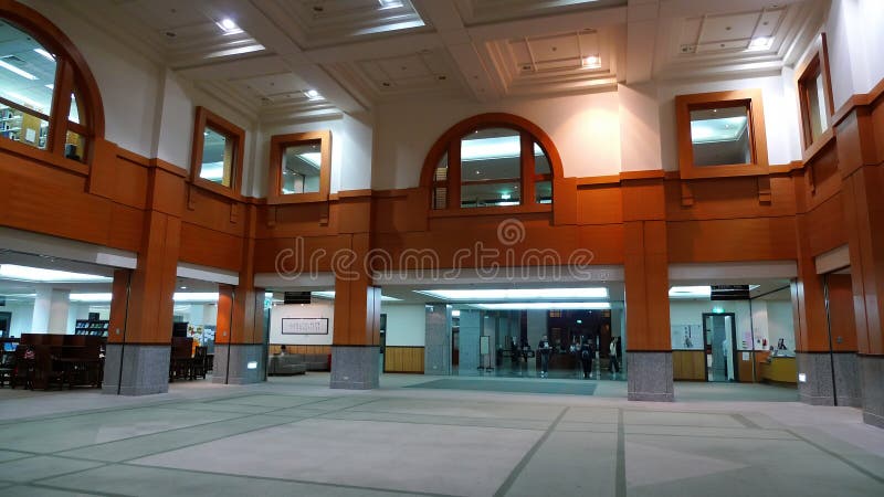 Night Interior View of the NTU Main Library Editorial Stock Image ...