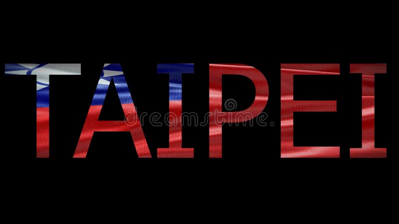 Taipei Name on Transparent Background. Waving Flag Stock Footage ...