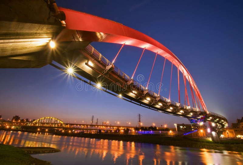 Taipei rainbow bridge stock image. Image of landmark - 36220183