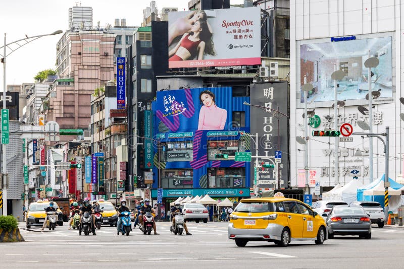 Ximending in Taipei city editorial photography. Image of building ...