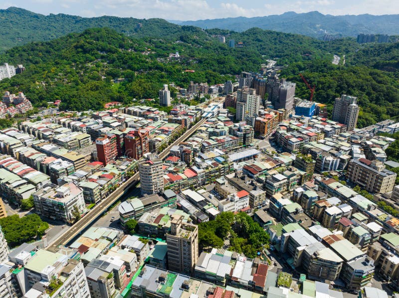 Taipei City Downtown in Taiwan Stock Image - Image of scene, blue ...