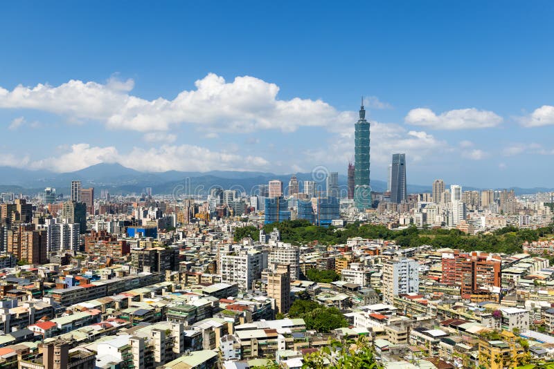 Taipei Downtown City Landmark Stock Photo - Image of beautiful ...