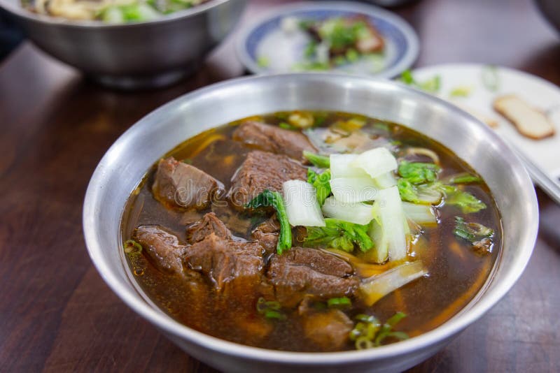 Braised beef noodle soup stock image. Image of chinese - 275849987
