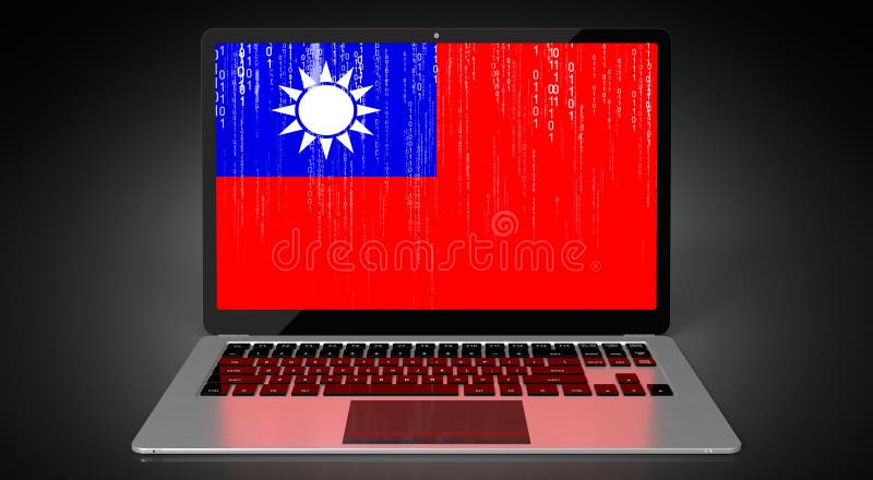Taiwan - Country Flag and Binary Code on Laptop Screen Stock ...