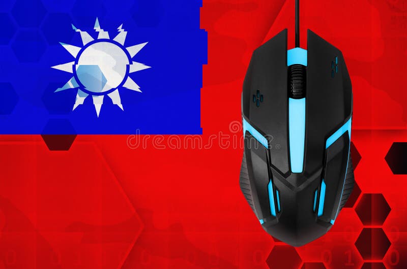 Taiwan Flag and Computer Mouse. Concept of Country Representing E ...