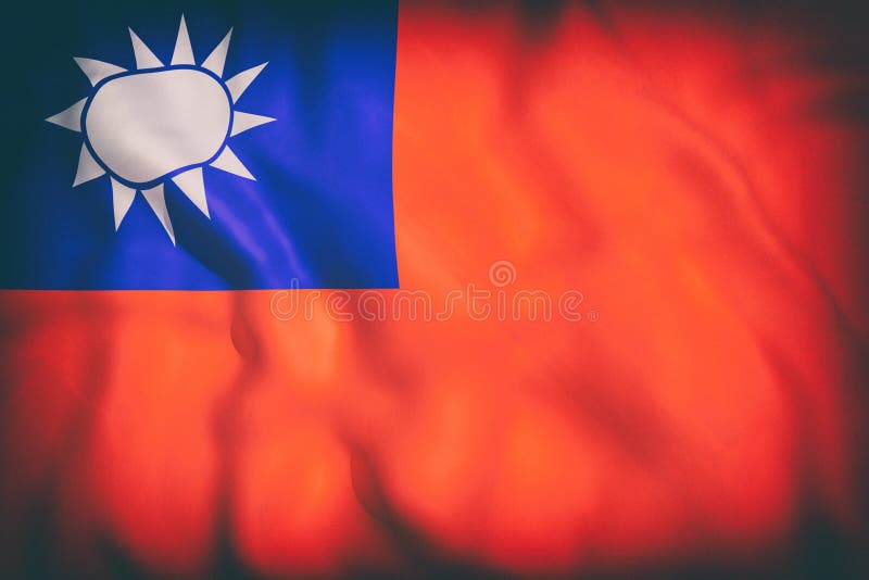 Old Taiwan Flag in Brick Wall Stock Illustration - Illustration of ...