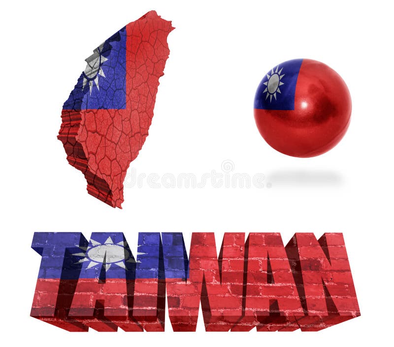Word Taiwan on a World Map Background Stock Illustration - Illustration ...