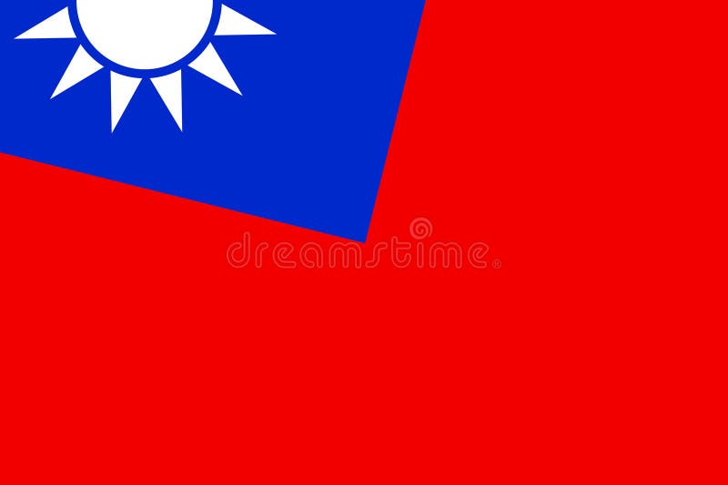 Rectagular Flag Cutout of Taiwan Stock Vector - Illustration of emblem ...