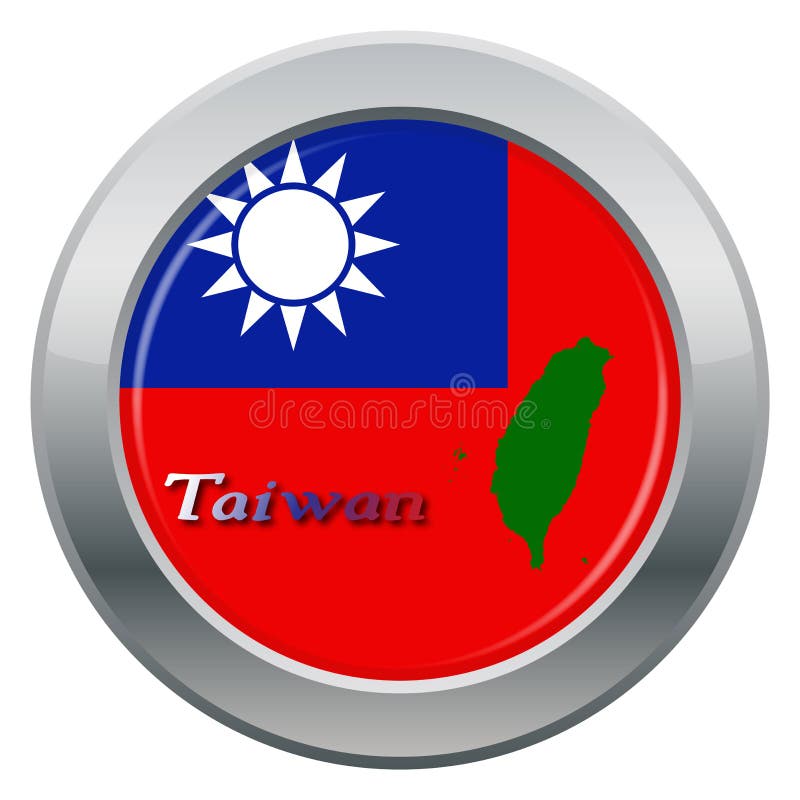 Taiwan Icon Silver stock illustration. Illustration of flag - 92541687