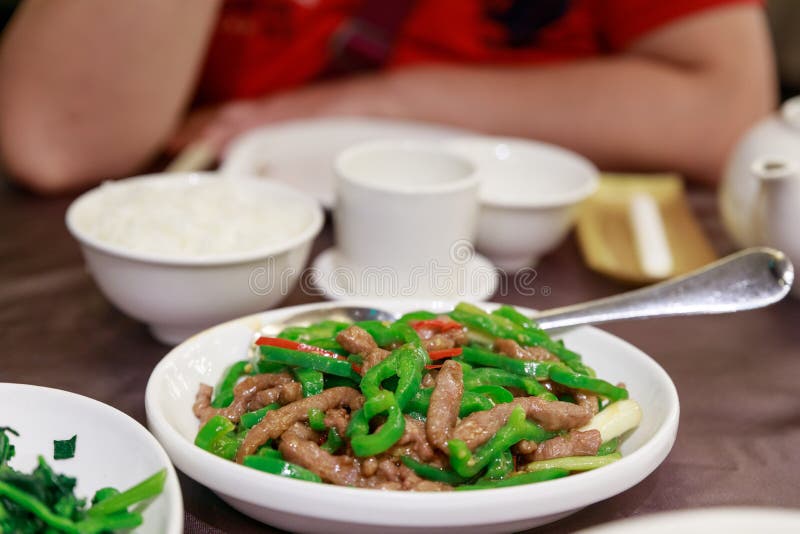 Taiwan Local Food- Beef with Fried Vegetable Stock Photo - Image of ...