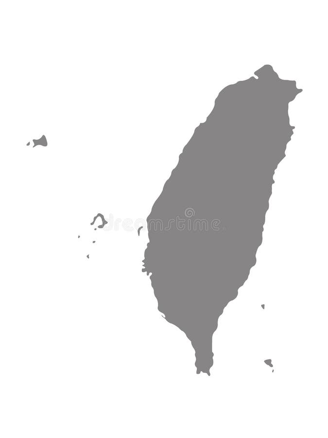 Taiwan Map - Country in East Asia Stock Illustration - Illustration of ...