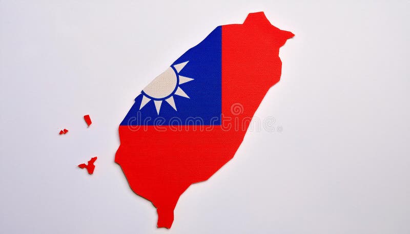 Taiwan Map and Flag. stock illustration. Illustration of design - 353688340