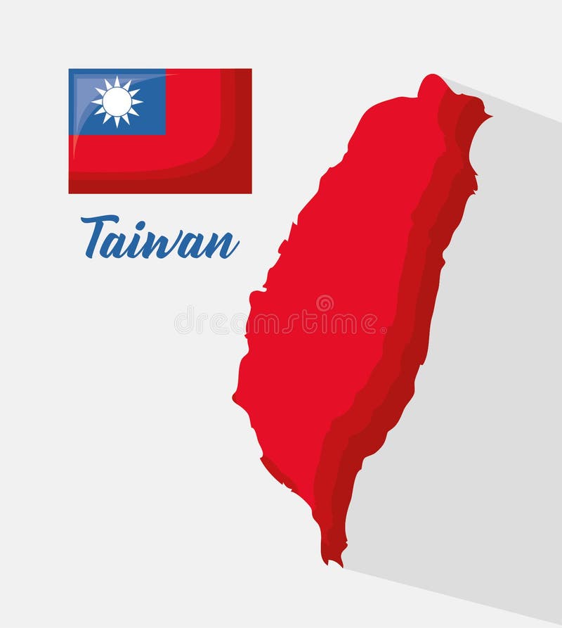 Taiwan map icon stock vector. Illustration of icon, national - 117366461