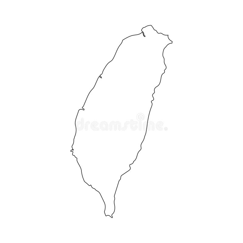 Taiwan map icon vector stock illustration. Illustration of gold - 288361201