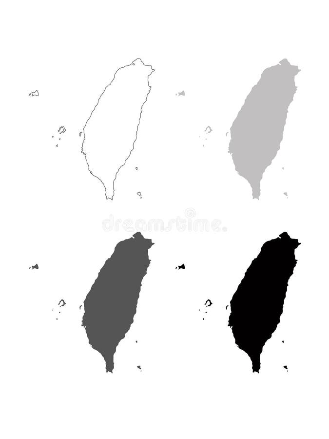 Taiwan Map - Republic of China ROC, is a State in East Asia Stock ...