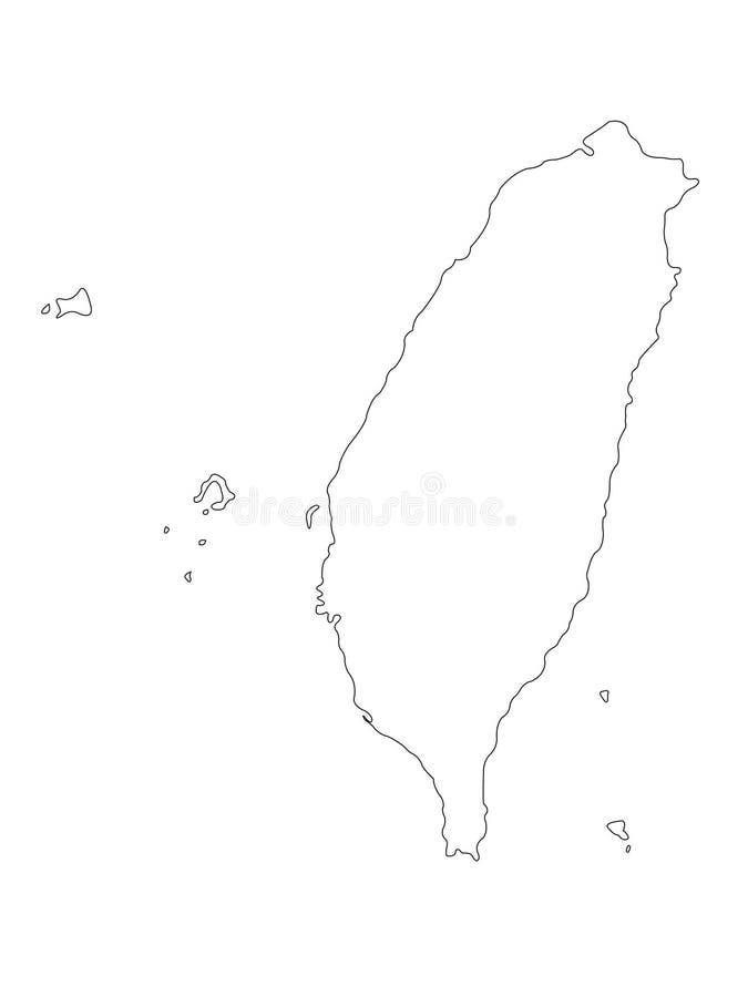 Taiwan Map - Republic of China ROC, is a State in East Asia Stock ...