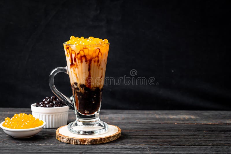 Taiwan Milk Tea with Bubble Stock Photo - Image of balls, milky: 164289400