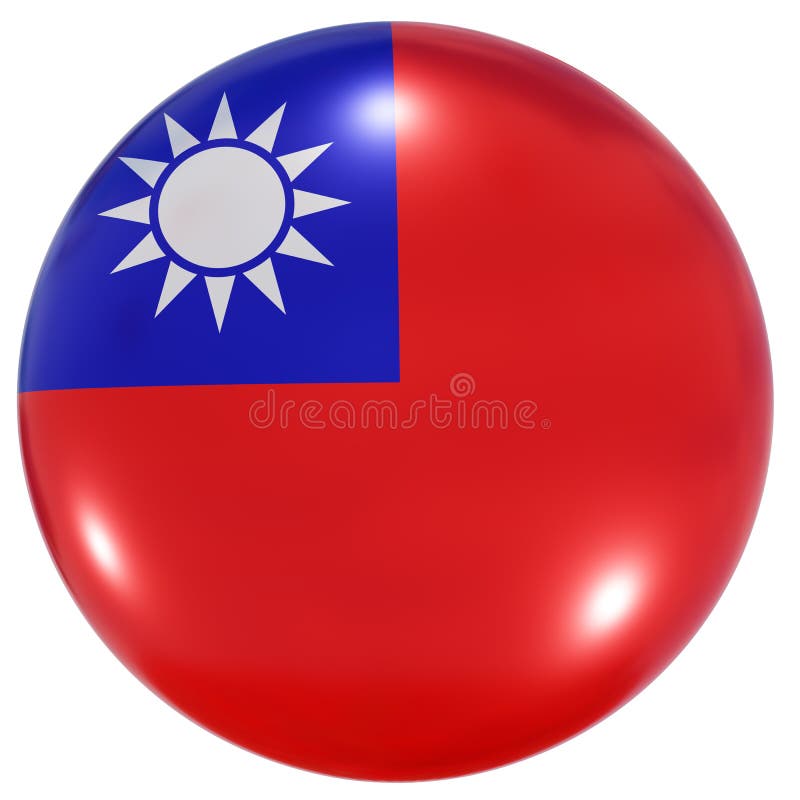 Taiwan National Flag Button Stock Illustration - Illustration of symbol ...