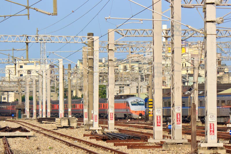 The Taiwan Railway Transport System Stock Image - Image of landscape ...