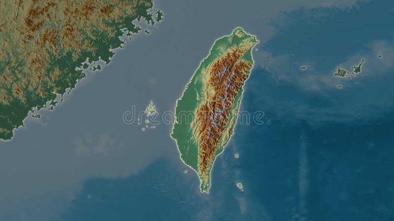 Taiwan - Relief. Composition Stock Illustration - Illustration of ...