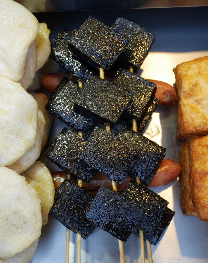Pig Blood Cake stock photo. Image of cake, brown, cilantro - 26770376