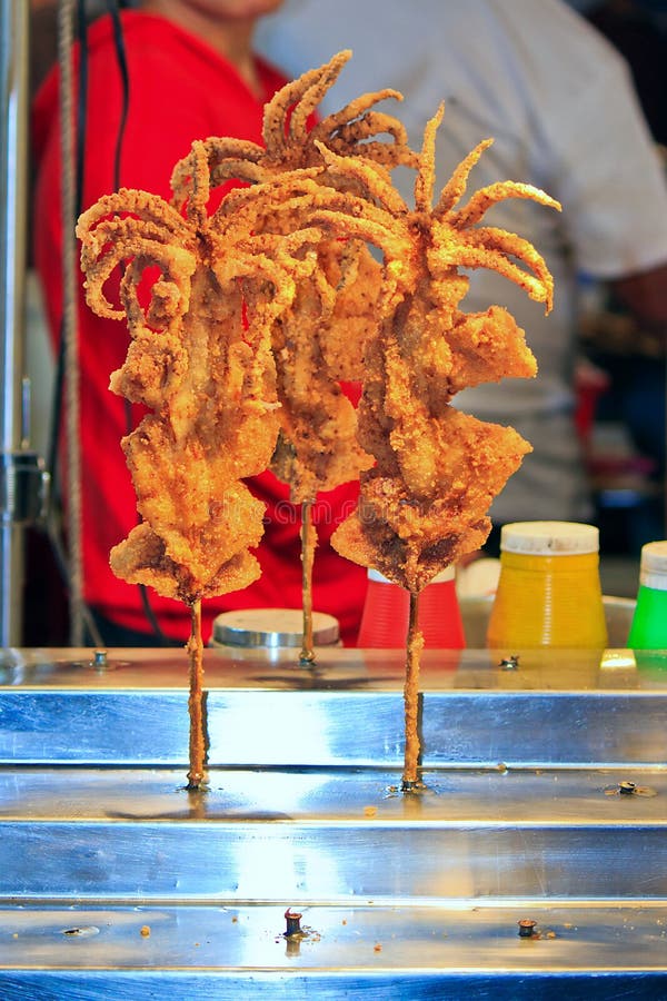 Taiwan Snack of Fried Squids Stock Image - Image of taiwan, delicious ...