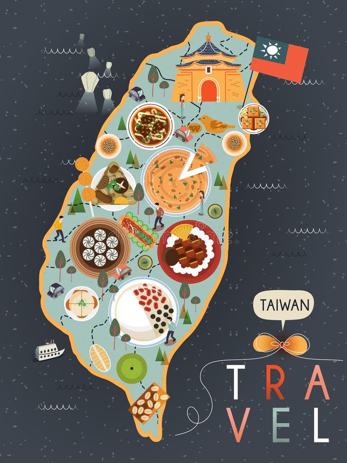 Taiwan specialties poster stock vector. Illustration of lovely - 63058391