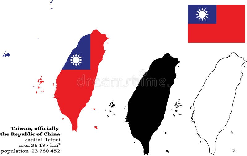 Taiwan Population Heat Map As Color Density Illustration Stock ...