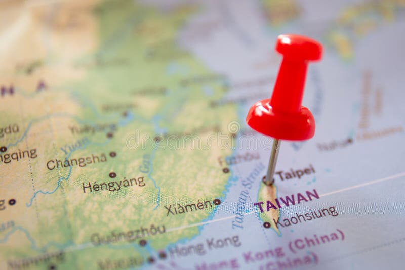 Taiwan on the World Map Background Stock Image - Image of national ...